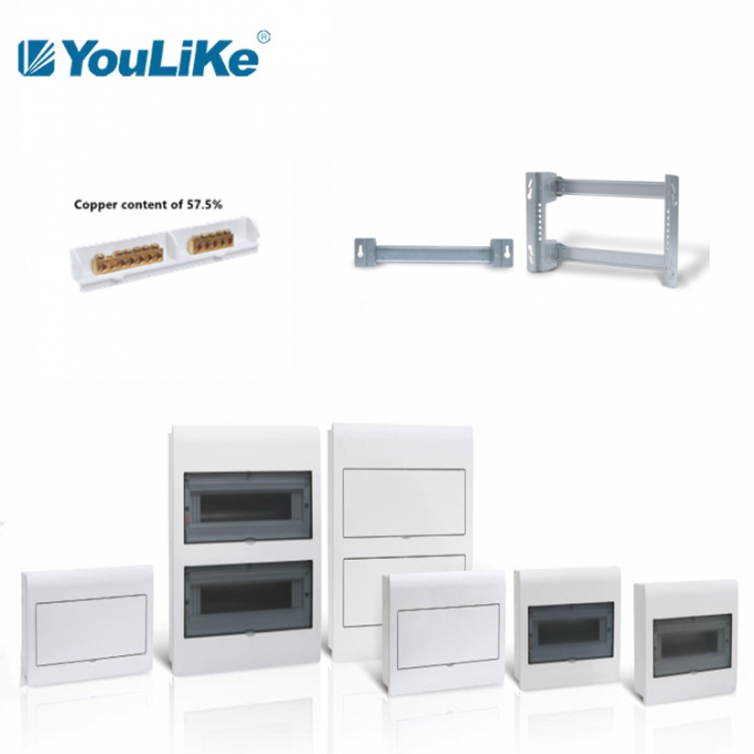 32 Way Electrical MCB Distribution Box IP40 Recessed Mounted Plastic ...