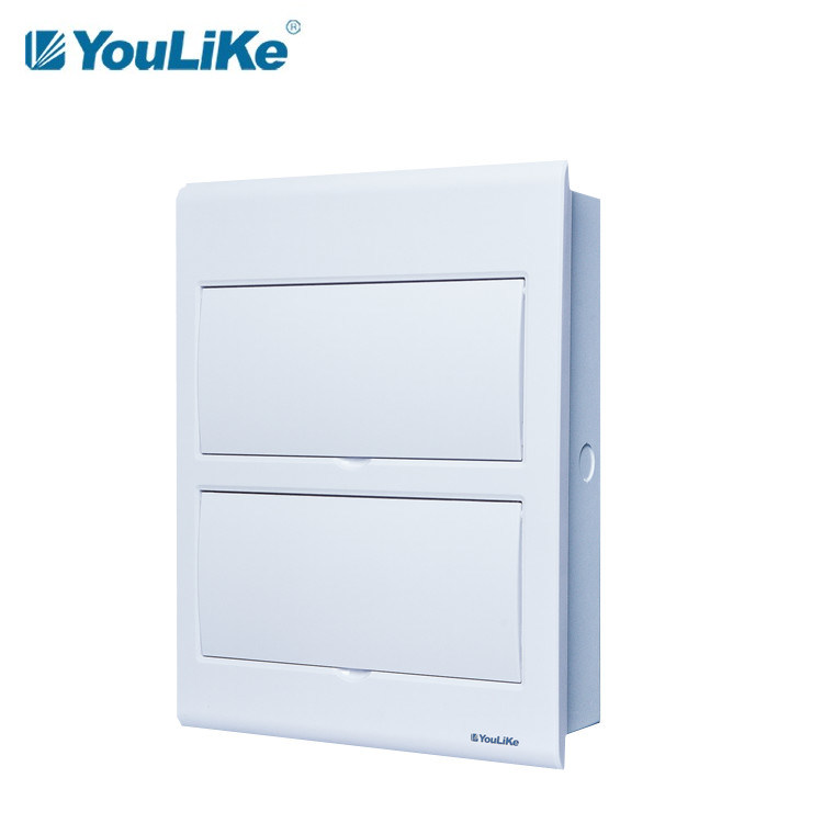 Indoors Two Phase Plastic MCB Distribution Box 24way Cooper Busbar With ...